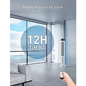 Paris Rhône Portable Air Conditioners 3-IN-1 Evaporative Air Cooler, 3 Speeds Air Conditioner Portable for 1 Room with Remote, 12H Timer, 60° Oscillation Swamp Cooler Fans for Bedroom