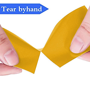 Duccinp Duct Tape 55 Yards x 2 Inch Heavy Duty, No Residue, Tear by Hand & Waterproof Yellow Duct Tape,Great for Packaging, Home Use, DIY, Projects and Repairs