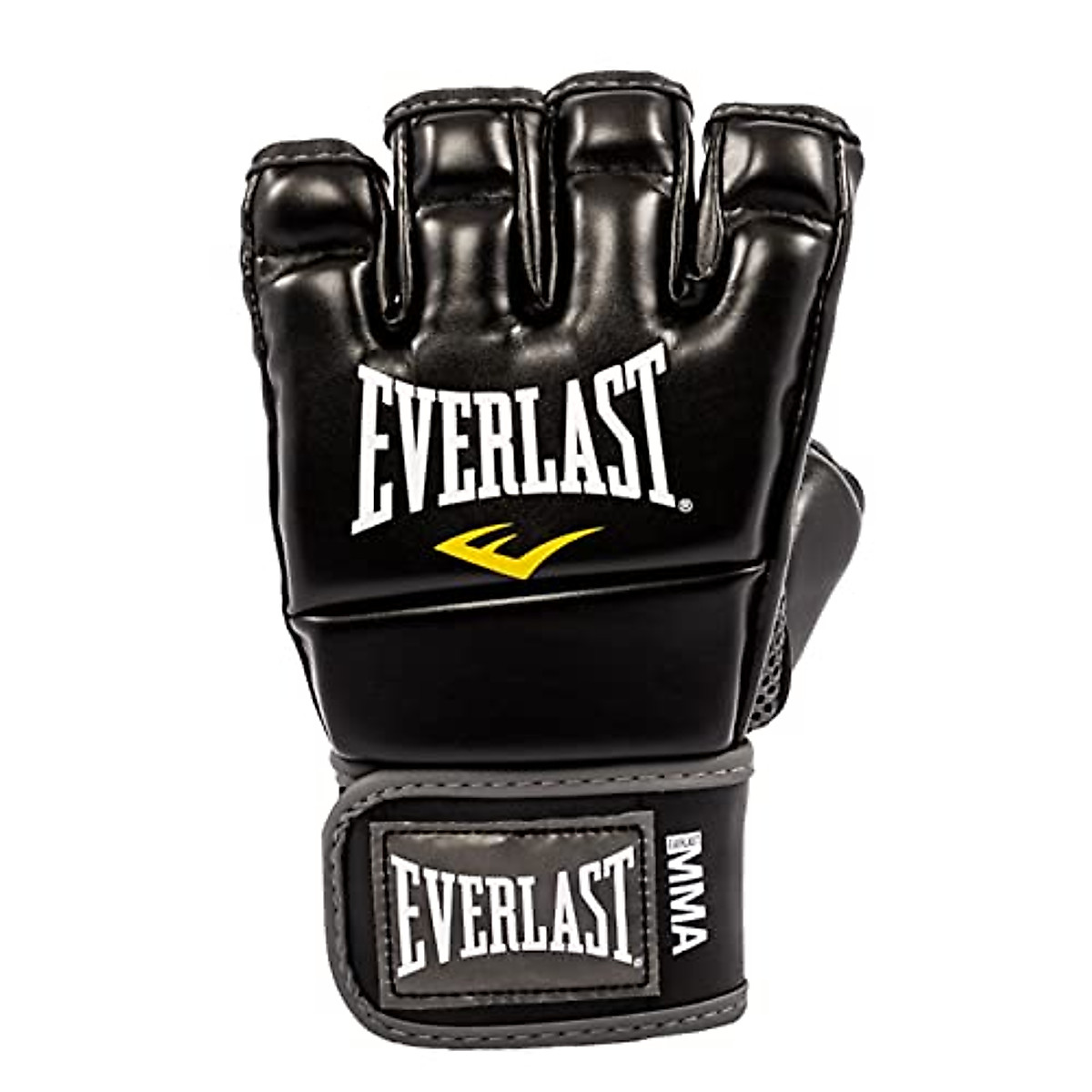 Everlast Leather Heavy 70 Pound Punching Bag with Chain and Swivel Assembly, 5 Ounce MMA Kickboxing Gloves and 180-Inch Boxing Hand Wrap, Black