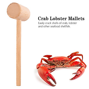 Wooden Crab Mallet for Chocolate, Mini Wooden Hammer Multi-Purpose for Kids Toys Crab Lobster Mallets, 3Pcs