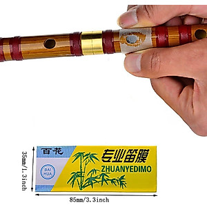 Jiayouy 10 Pieces Professional Bamboo Flute Dizi Membrane/Dimo Set for Flute Woodwind Instrument