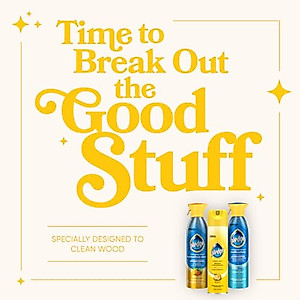 Pledge Expert Care Wood Polish Spray, Shines and Protects, Removes Fingerprints, Lemon, 9.7 oz (Pack of 3)