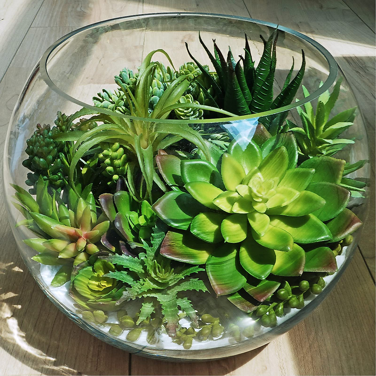 Winlyn 15 Pcs Artificial Succulents Unpotted Bulk Small Faux Succulent Plants Hanging Succulents Hops Aloe for Succulent Garden Wreath Floral Arrangement Indoor Outdoor Green Decor