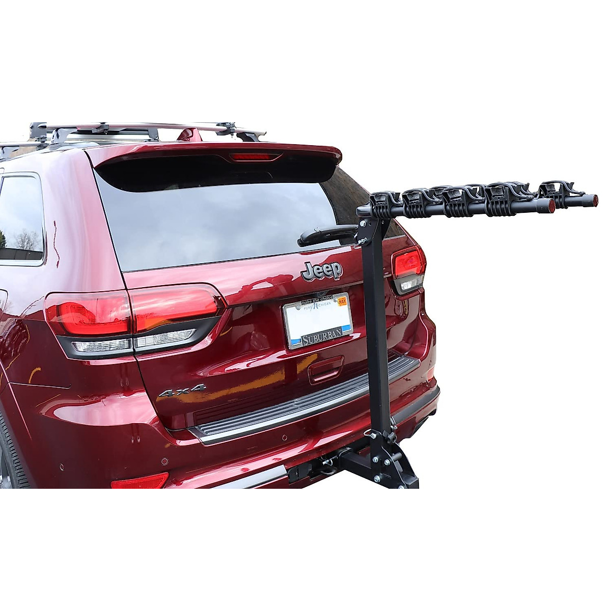 BRIGHTLINES Heavy Duty Swing Away Fold Down 2" Hitch Mount Bike Rack for up to 4 Four Bikes