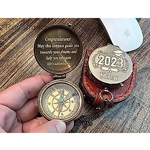 Personalized Engraved Compass. Handmade Brass Compass for Men's & Women's, Husband Gifts, Fathers Day, Anniversary, Wedding Gift for Him, Fiance Gift