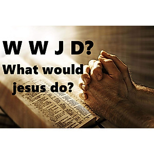 ForeverWill Stainless Steel 18K Gold Plated WWJD Ring for Women Men Adjustable What Would Jesus Do He Would Love Frist HWLF Christ Faith Reminder Wrap Cuff Ring Christian Anniversary Jewelry Gifts