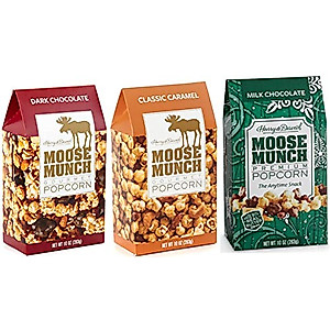 Harry & David Moose Munch Bundle - Milk Chocolate, Dark Chocolate, Classic Caramel - 10 oz Each