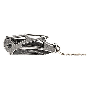 Smith & Wesson Stonewash 5.25in Stainless Steel Folding Knife with 2.25in Drop Point Blade and Handle for Outdoor Survival, Camping and EDC,Grey