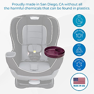 My Travel Tray – for Cup Holder (Merlot) Made in USA - Car Journey Must – Insert into Cupholders Found on Car Seats, Booster, Strollers & Your car Cup Holder