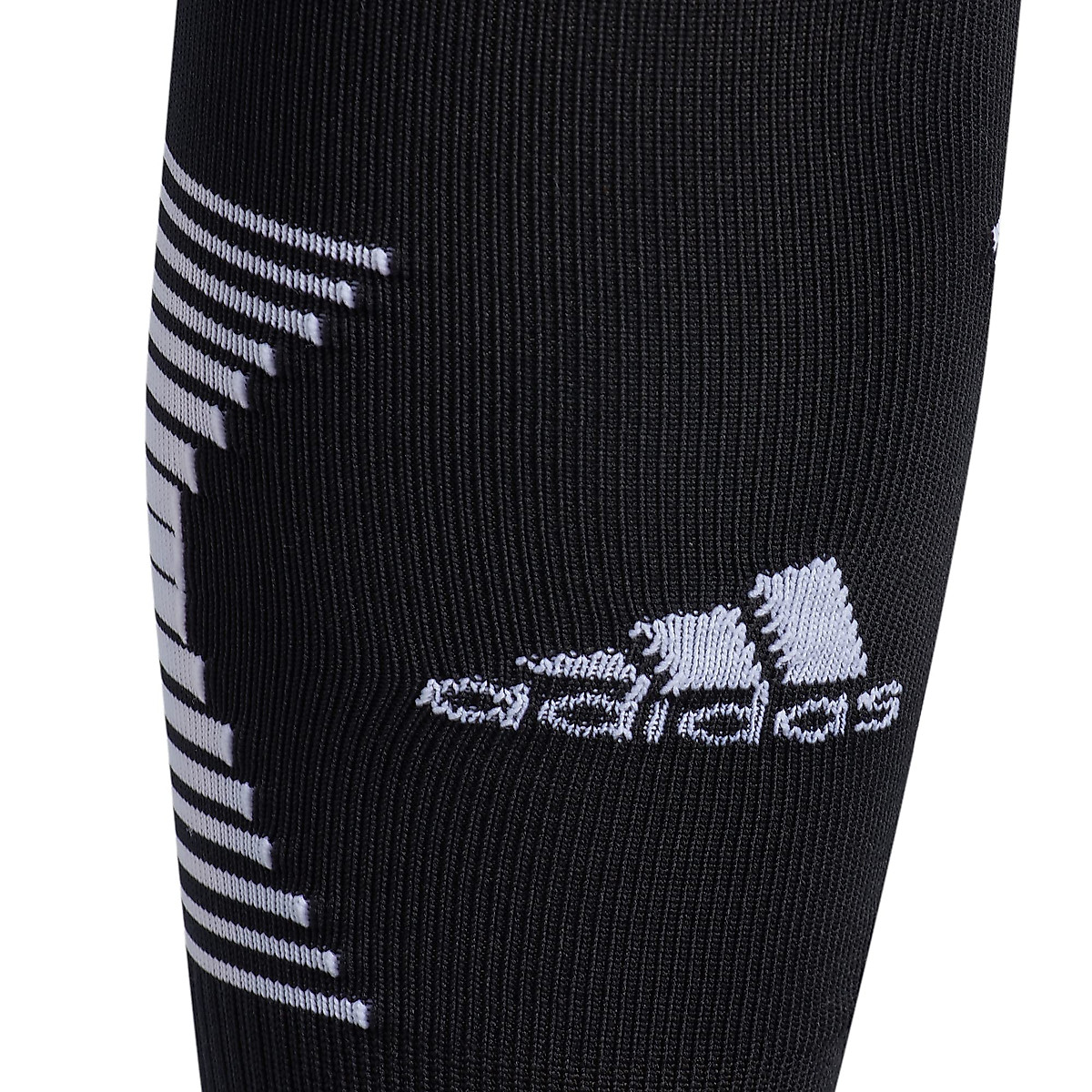 adidas Team Speed 3 Soccer Socks (1 Pair), Black/White, Large