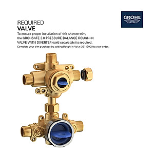 GROHE 29422GN0 Eurocube Valve Trim, Brushed Cool Sunrise