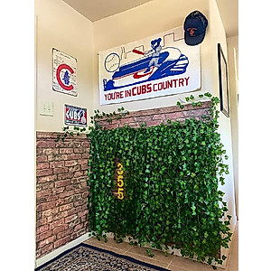 RQJLZ 12 Pack 85 Feet Fake Ivy Leaves Artificial Ivy Garland Greenery Garlands Hanging Plant Vine for Wedding Party Room Astethic Stuff Decor, Plants Hanging