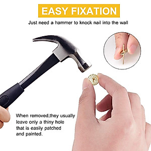 72 pcs Picture Hangers with 10-60lbs, Assorted One Step Picture Hangers, Iron Alloy Nail Hooks, Professional Plaster Picture Hanging Kit on Wooden/Drywall Hanging Hardware for Clock,Mirror,Jewelry