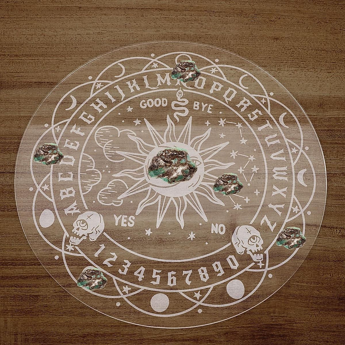 Abaodam 5pcs Pendulum Dashboard Desktop Divination Board Divination Supplies Divination Accessory Witch Pendulum Board Letter Decor Witch Decor Divination Prop Number Acrylic Tool