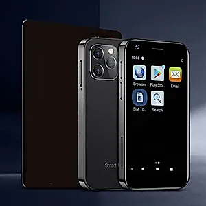 PUSOKEI Cell Phone for Android 10.0, 4GB RAM 32GB ROM 4G LTE Smartphone, 5G WiFi Mobile Phone, 3.0 inch Display, Dual SIM Dual Standby Support, 2000mAh Battery (Fantasy Night Black)