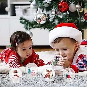 EXCEART 10pcs DIY Clear Plastic Water Globe Snow Globe 2Inch Clear Snow Globe with Screw Off Cap for DIY Crafts Christmas Home Decoration