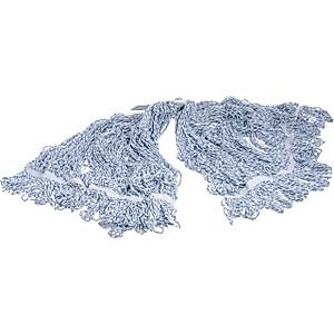 SPARTA Flo-Pac Mop Head Loop-Ended, Narrow Band with 1/2" Blue Band for Organized Cleaning, Large, Blue