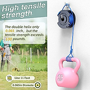 Trimmer String for Ryobi One+ AC14RL3A ,Line String Trimmer Replacement Spool 0.065-Inch Compatible with Ryobi 18v, 24v, and 40v Cordless String Trimmer, 15 Packs（12 Trimmer Line,3 Trimmer Cap）