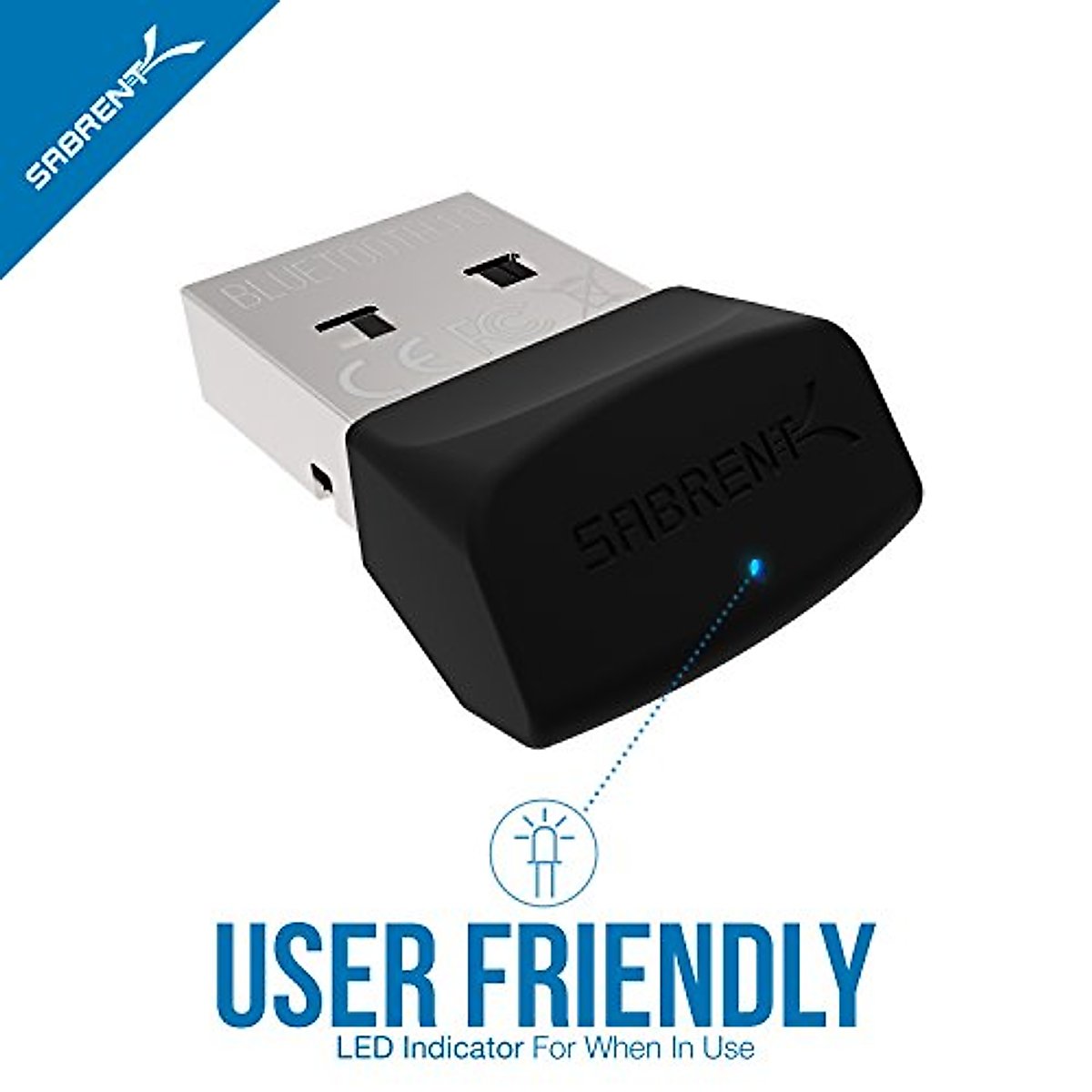 SABRENT USB Bluetooth 4.0 Micro Adapter for PC [v4.0 Class 2 with Low Energy Technology] (BT UB40)