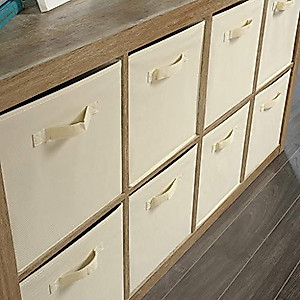 Sauder Stow-Away 8-Cube Organizer, L: 30.91" x W: 15.39" x H: 57.87", Lintel Oak Finish