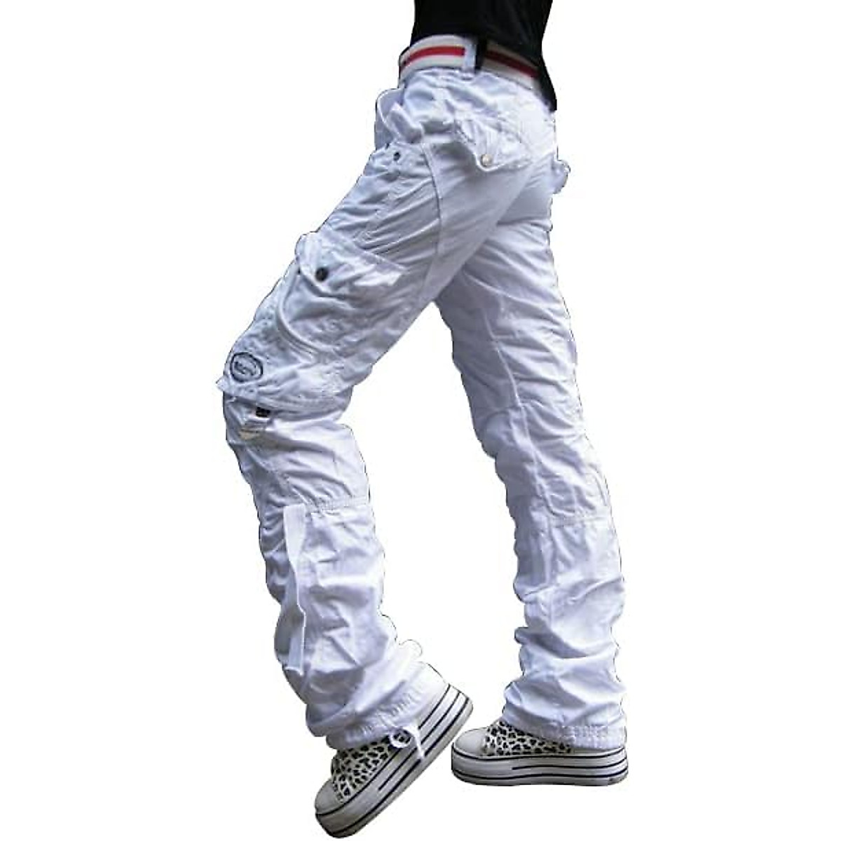 SKYLINEWEARS Women’s 100% Cotton Tactical Pant Camping Hiking Army Cargo Combat Trouser Multi Pockets Utility Work Pants White XXL