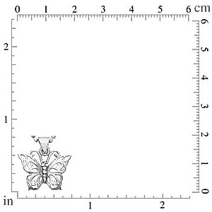 Mimi 925 Sterling Silver Butterfly Charm Pendant