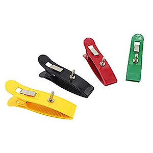 Electrodes Multiple Color Limb Clamp,Universal ECG/EKG Reusable Adapter Nickel Limb Clamp Electrodes, Both 4.0 and 3.0mm Adult Size (4pcs/Set)
