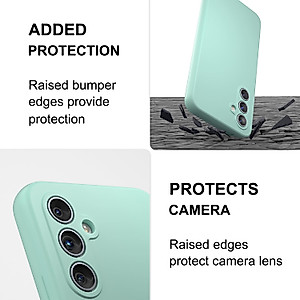 NUIMADL Galaxy A54 5G Case 6.4 inch, Soft Liquid Silicone Protective and Anti-Scratch Microfiber Lining Shockproof Compatible with A54 5G Cover (Green)