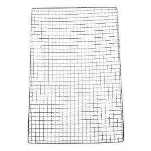 portable campfire barbecue grill wire mesh rack mat grate for stove charcoal, Rectangular, 17.7 inch , Stainless steel color