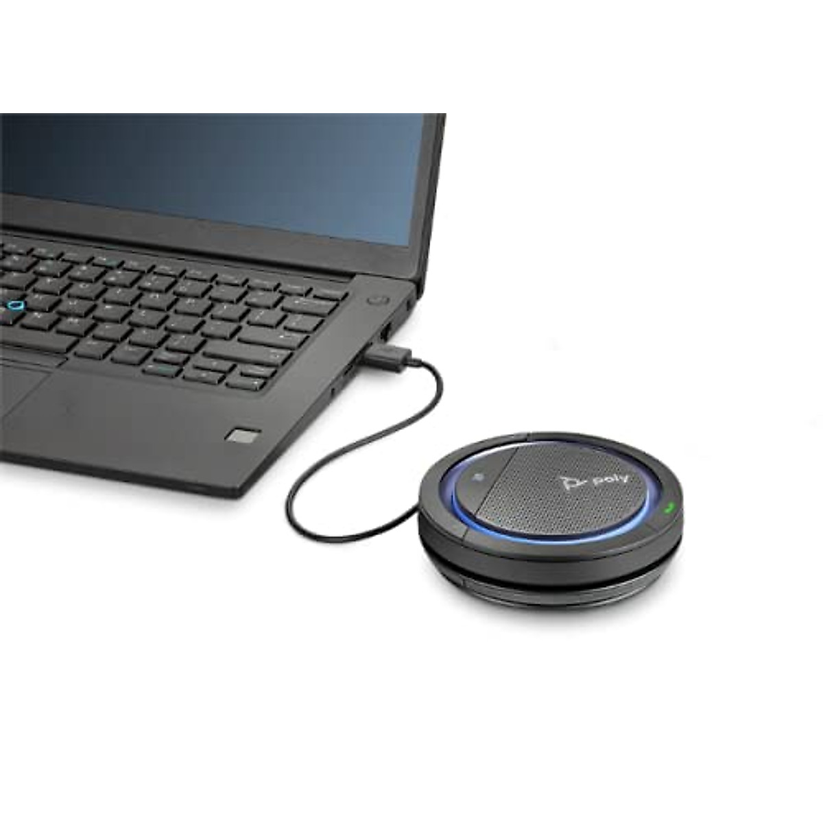 Poly Calisto 5300 Personal Bluetooth Speakerphone (Plantronics) - Connect to PC/Mac via USB-A and Cell Phone via Bluetooth - Works with Teams (Certified), Zoom, and More