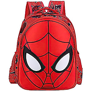 Licputalch Kids School Backpack for Kids Boys Girls, Waterproof Red Backpack for 4-6-8-10-12