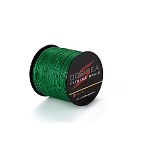 Dorisea Extreme Braid 100% Pe Braided Fishing Line 109Yards-2187Yards 6-300Lb Test Moss Green (300m/328Yards 15lb/0.18mm)