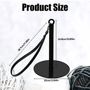 Wrist Yarn Holder, Acrylic Yarn Organizer Stand with Wrist Strap Portable Yarn Ball Hanger Yarn Spinner Minder for Knitting Craft Lovers Crocheting, Prevent Tangling (Black)