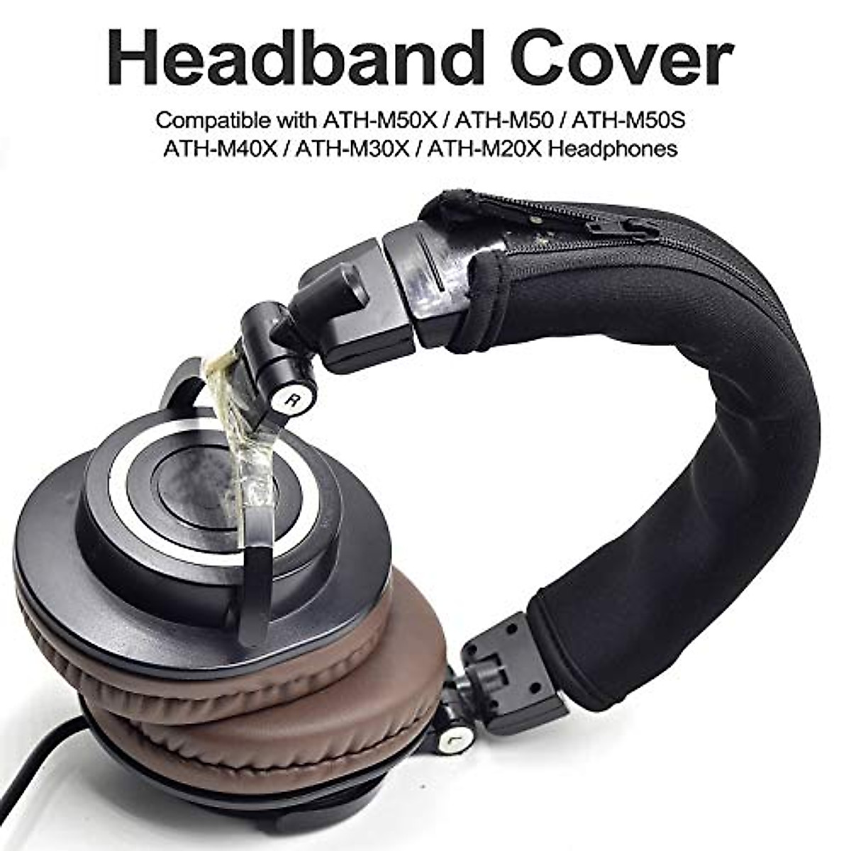 defean Headphone Protector Headband Fabric Compatible with Audio Technica M30 M40 M50 M50X M50S M40X Headphone