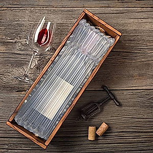 Yimerlen 10 Packs Wine Bottle Travel Protector Bags, Inflatable Air Column Bubble Bag for Wine, Glass bottle protection in Transportation 15.8 x 9.5 In（with Reusable Pump）