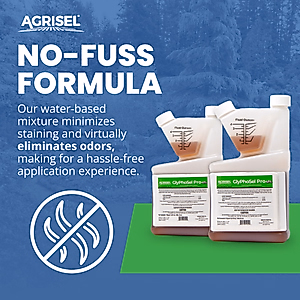 Agrisel GlyPhoSel Pro Weed Killer, Tackles Hard-to-Kill Weeds, Low-Odor, Easy Mixing, Pet Safe, Includes 3-Pack of Agrisel Protective Gloves, 32 Ounces