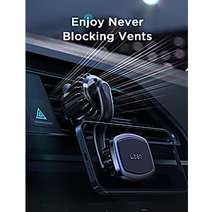 LISEN Magnetic Phone Holder for Car Cell Phone Magnet for Car Magnetic Car Mount 6 Strong Magnets Universal Vent Phone Mount for Car Compatible with All 4”-13” Tablets & Smartphones
