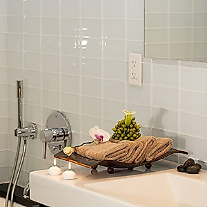 Mosobam 700 GSM Luxury Bamboo Viscose 8pc Large Oversized Bathroom Set, Light Taupe, 2 Bath Towels 30X58 2 Hand Towels 16X30 4 Face Washcloths (Wash Cloth) 13X13, Turkish Towel Sets, Quick Dry