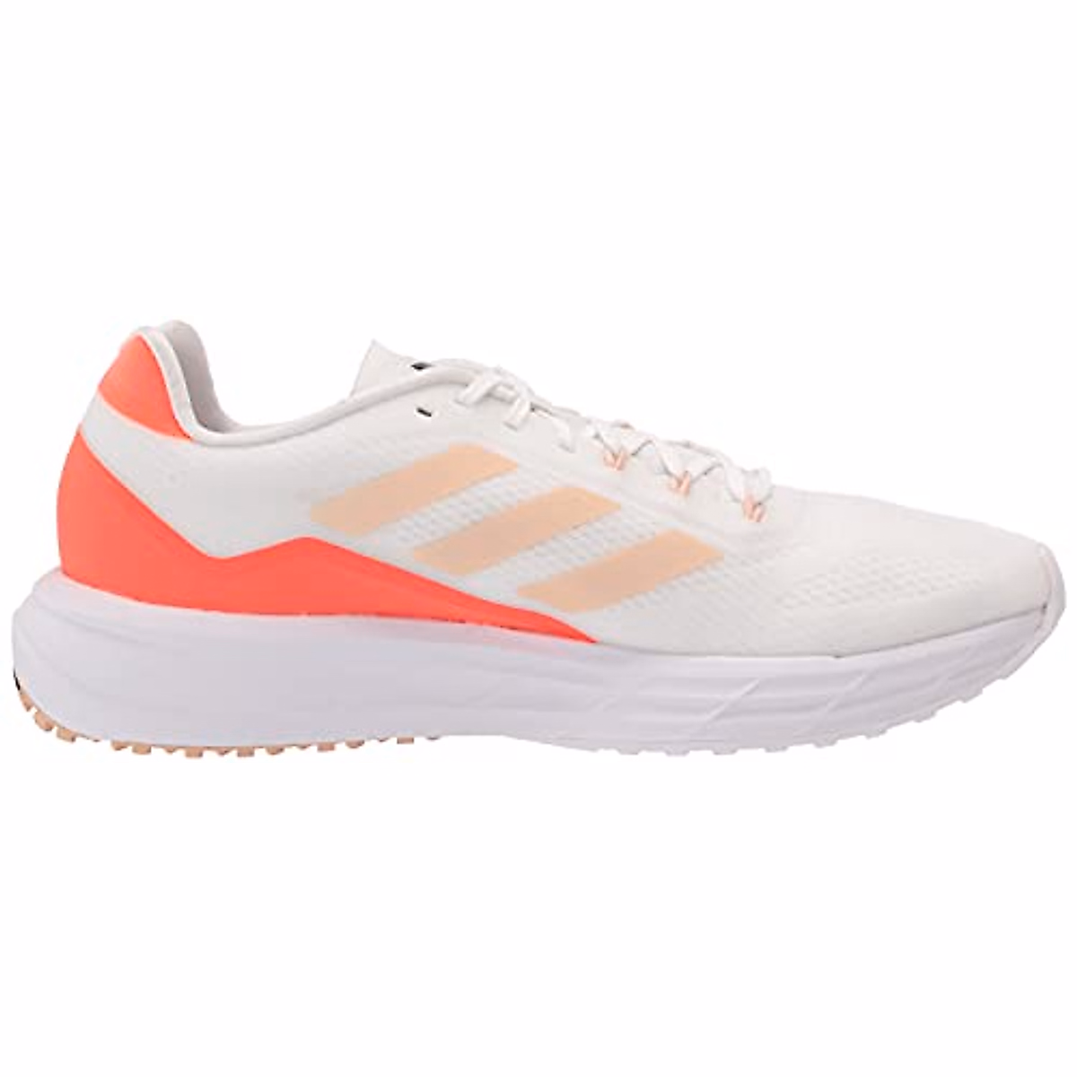 adidas Women's Sl20.2 Running Shoe, White/Halo Blush/Solar Red, 8.5