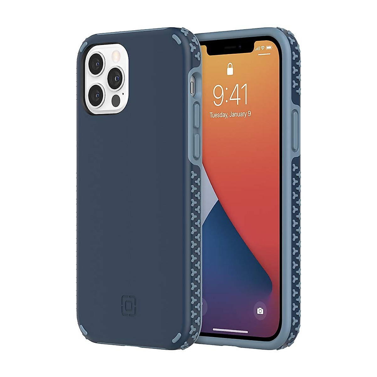 Incipio Grip Case Compatible with iPhone 12 & iPhone 12 Pro - Insignia Blue