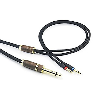 NewFantasia 10ft 6N OCC Copper Silver Plated Upgrade Audio Cable 3.5mm Male and 6.35mm Adapter Compatible with Hifiman Sundara, Ananda, Arya, HE400SE, HE4XX, HE-400i Headphone (2 x 3.5mm Version)