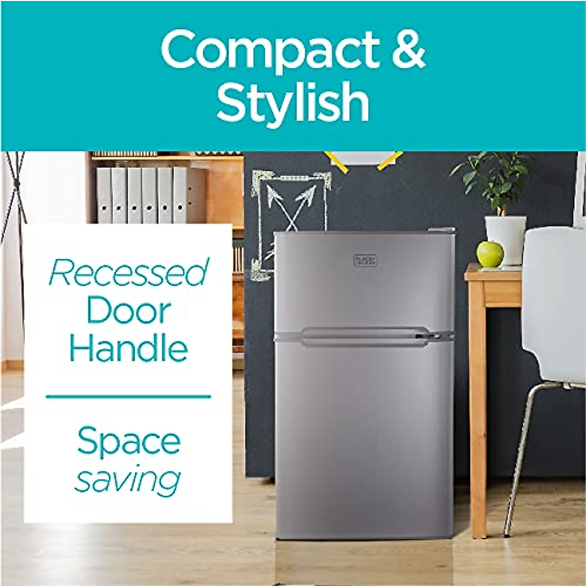 BLACK+DECKER BCRDK32V 2 Door Separate True Freezer (VCM) Mini Fridge