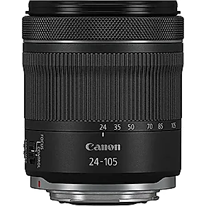 Camera Bundle for Canon EOS R5 Mirrorless Camera with RF 24-105mm f/4-7.1 is STM Lens, 3 Batteries, LED Light, 256Gb High Speed Memory Card + Accessories Kit