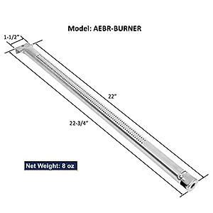 GSW AEBR-Burner 22-3/4” x 1-1/2” Straight Stainless Steel Tube Burner (20,000 BTU) for AEBR Series Commercial Countertop Broilers