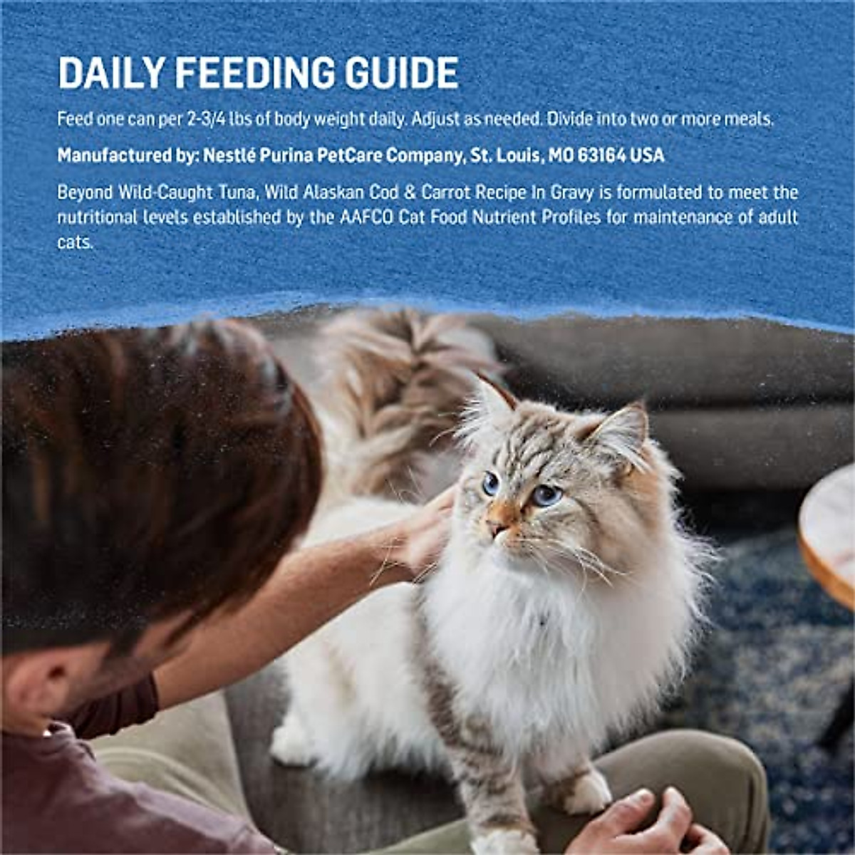 Purina Beyond Wild-Caught Tuna, Wild Alaskan Cod and Carrot Recipe In Wet Cat Food Gravy - (12) 3 oz. Cans