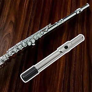 BQLZR 22.6cm Length Flute Head Joint Headjoint Mouthpiece Replacement Woodwind Instrument Accessories Silver Metal