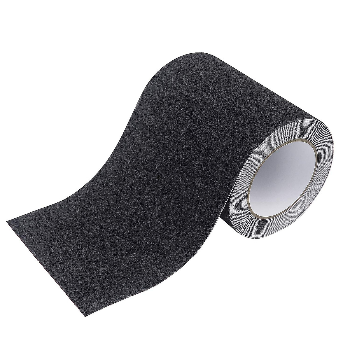 Favordrory 6 Inch x 20 Foot Anti Slip Traction Tape, Grip Tape Grit Non Slip, Outdoor Non Skid Treads, High Traction Friction Abrasive Adhesive Stairs Step, Black