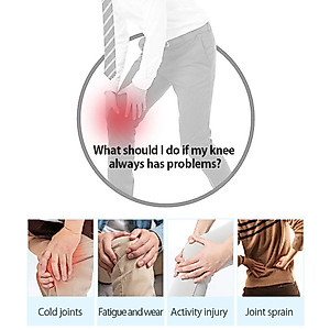 Bticx Self-Heating Knee Braces, Wormwood Self-Heating Knee Braces Warm Knee Pads Sleeves Knee Brace Support for Knee Injury & Muscle Pain Relief Men and Women