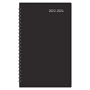2023-2024 Office Depot® Brand 14-Month Daily Academic Planner, 5" x 8", 30% Recycled, Black, July 2023 to August 2024