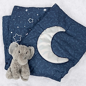Sammy & Lou Shooting Stars 4-Piece Baby Crib Bedding Set, Includes Quilt, Fitted Crib Sheets Neutral, Crib Skirt, and Plush Toy
